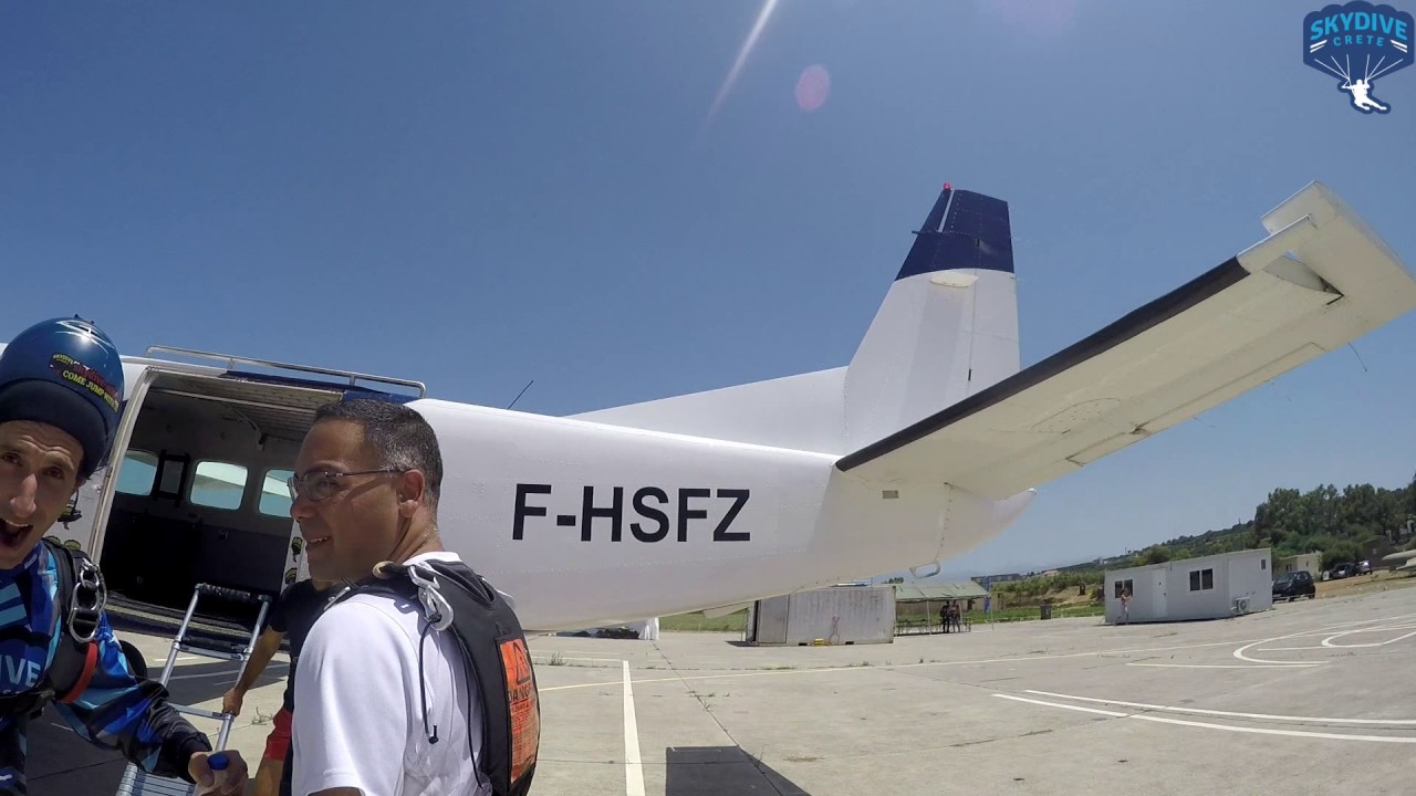 Skydiving in Crete, Greece - YouTube