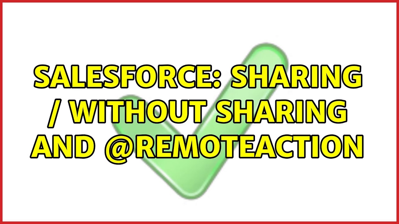 Salesforce: Sharing / without sharing and @RemoteAction - YouTube