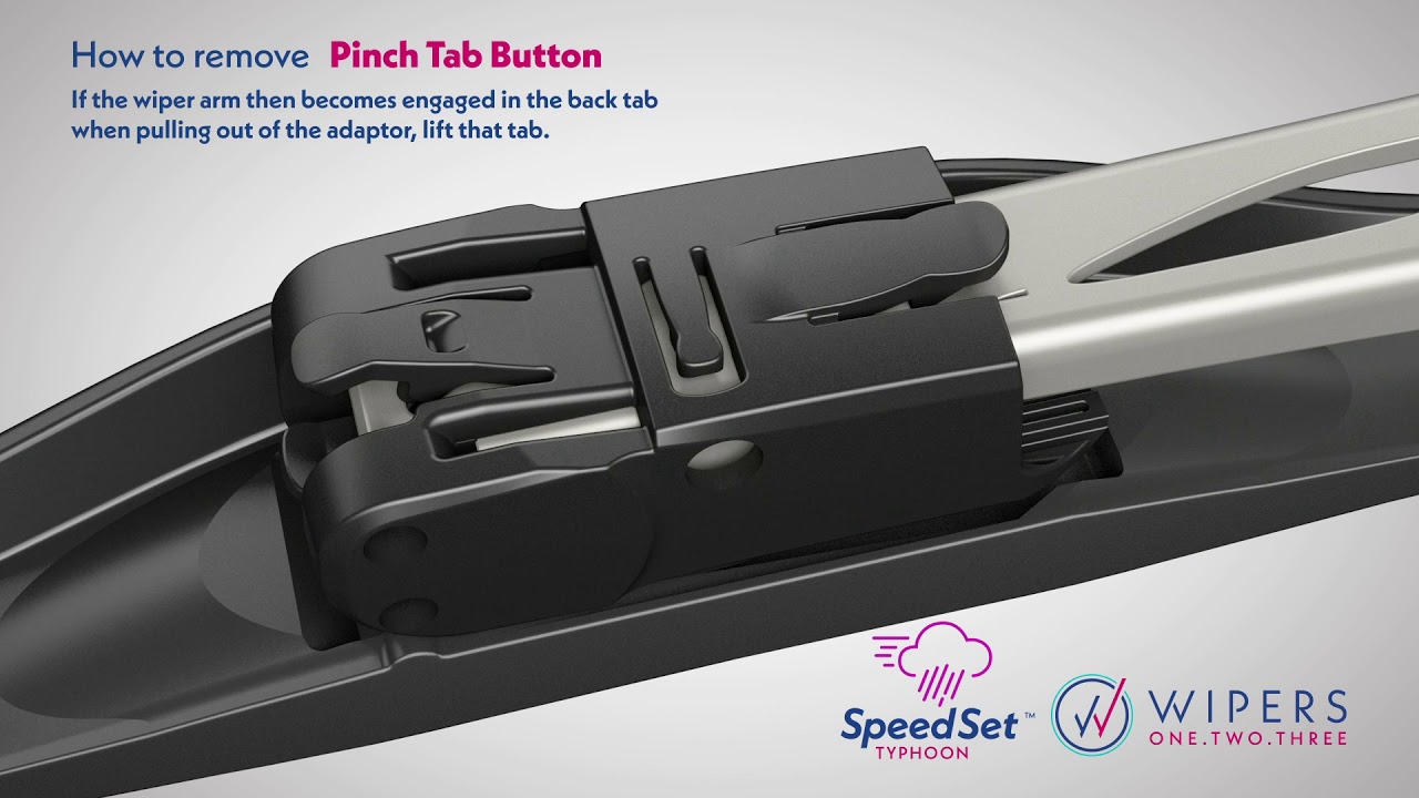 Wipers 123 Removal Pinch Tab Button - YouTube