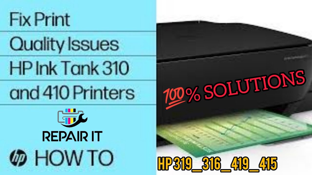 HP InkTank 310_319 Colour print problem || HP printer color missing ...