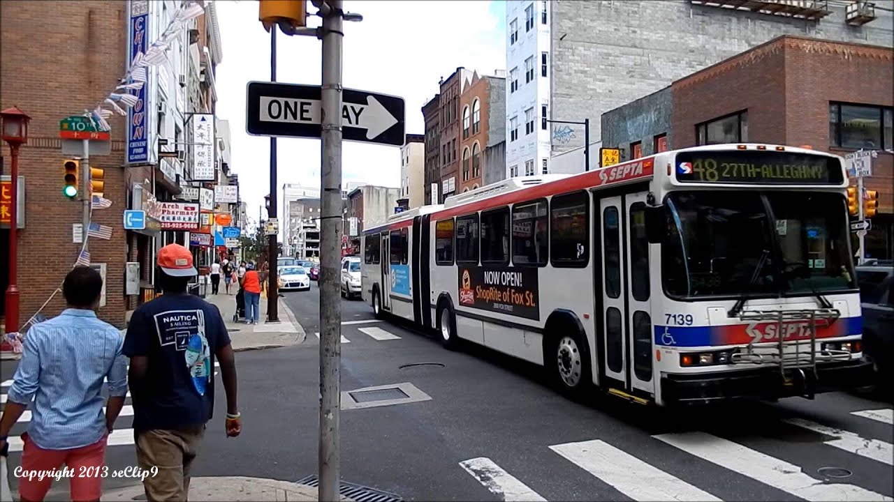 SEPTA 2000 Neoplan AN460 #7139 on Route 48 8/14/2013 - YouTube