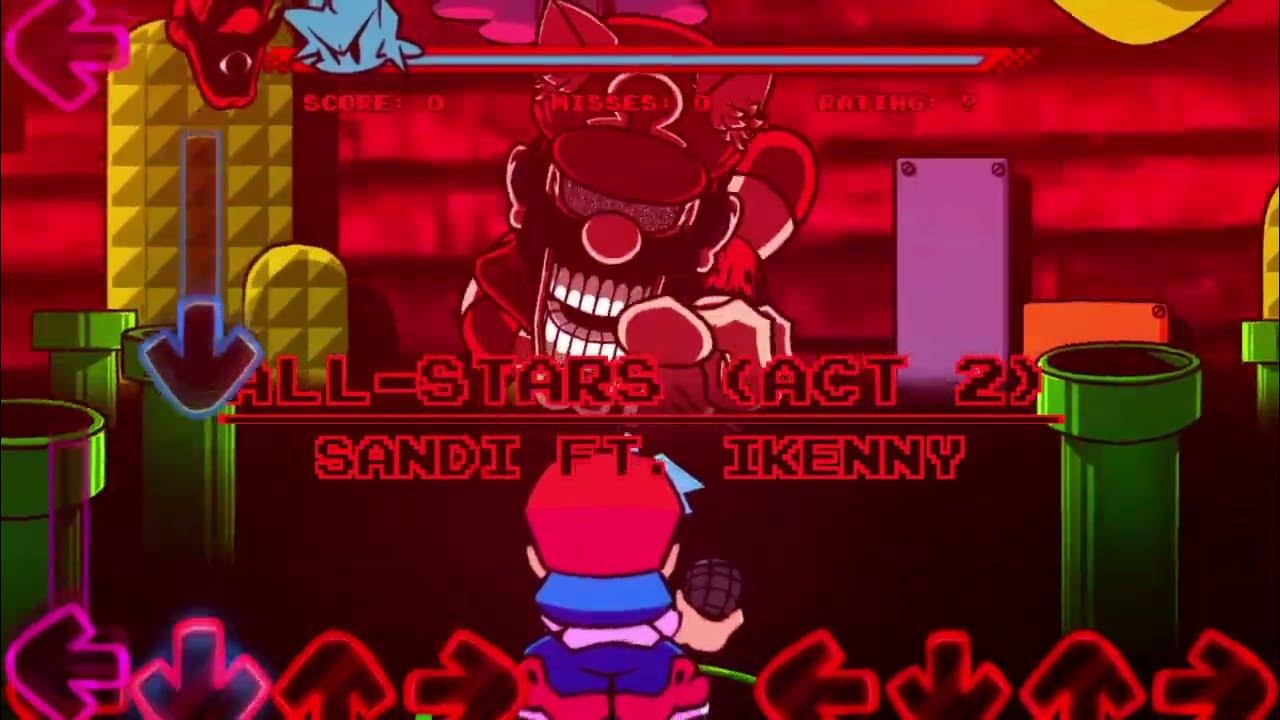 FNF Marios MAdness v2 all stars but Its Just Act 2 only. - YouTube