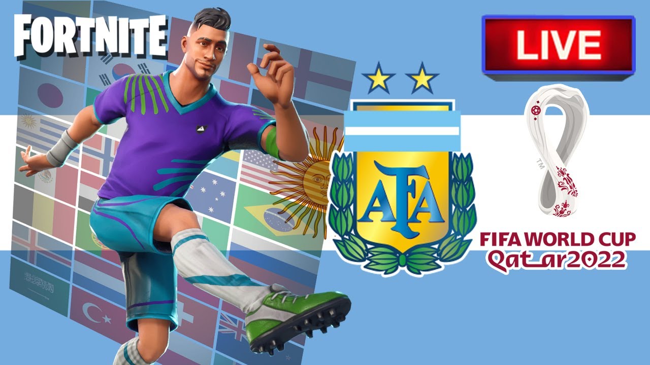 🔴 LIVE Jogando Fortnite com a Seleção da Argentina 🇦🇷 (Especial COPA DO ...