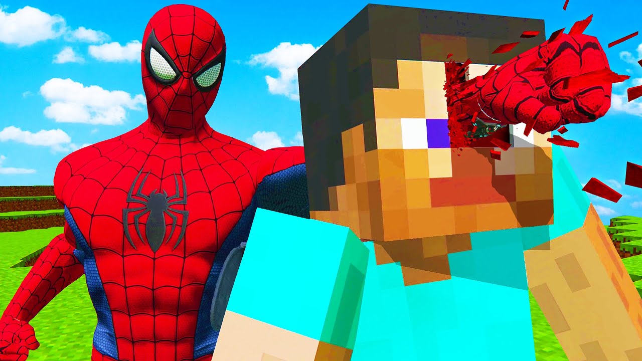 Torturing Minecraft Steve as Spiderman... (Bonelab Mods) - YouTube