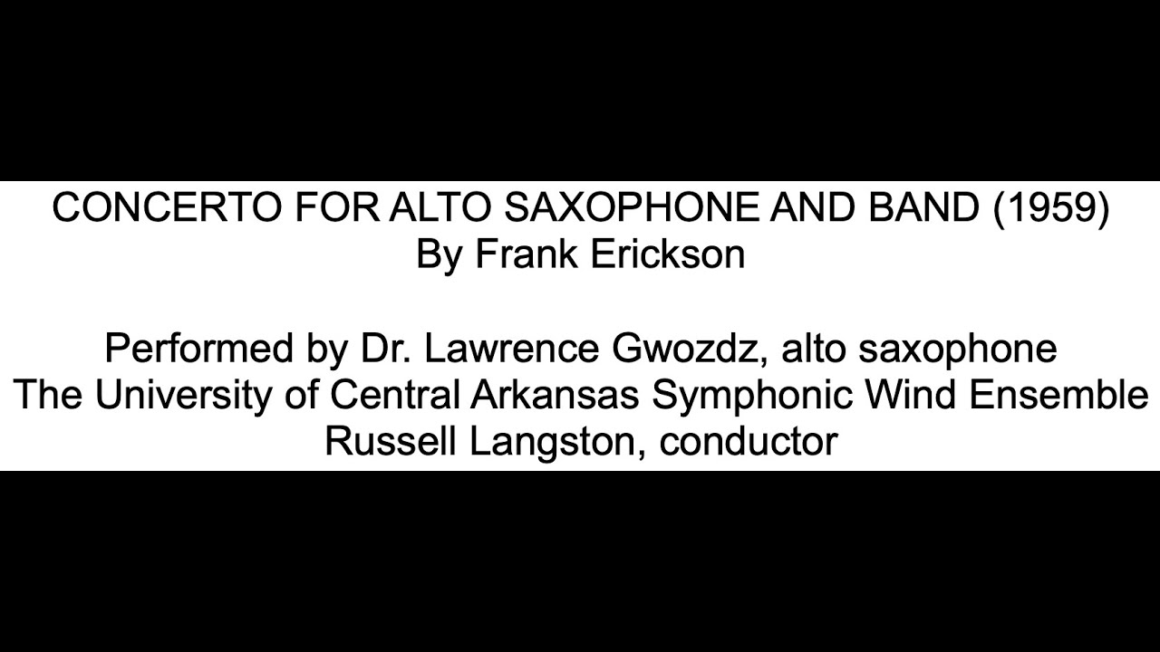 Erickson Concerto Performance @ UCA - YouTube
