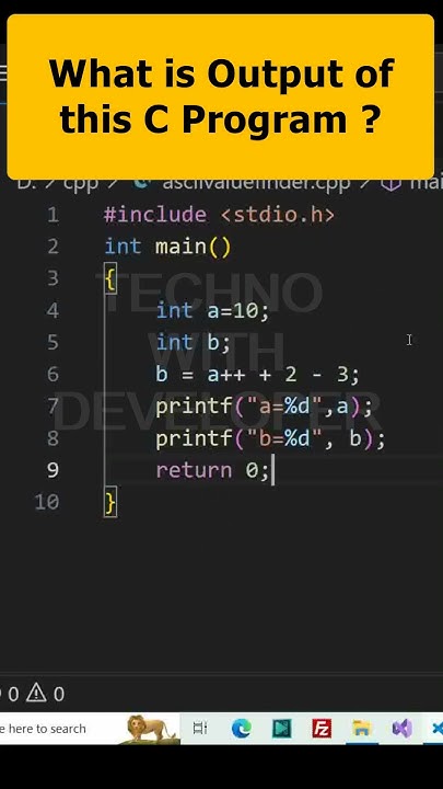 What is Output of this C Program ? Part 174 | C Programming #interviewquestions - YouTube