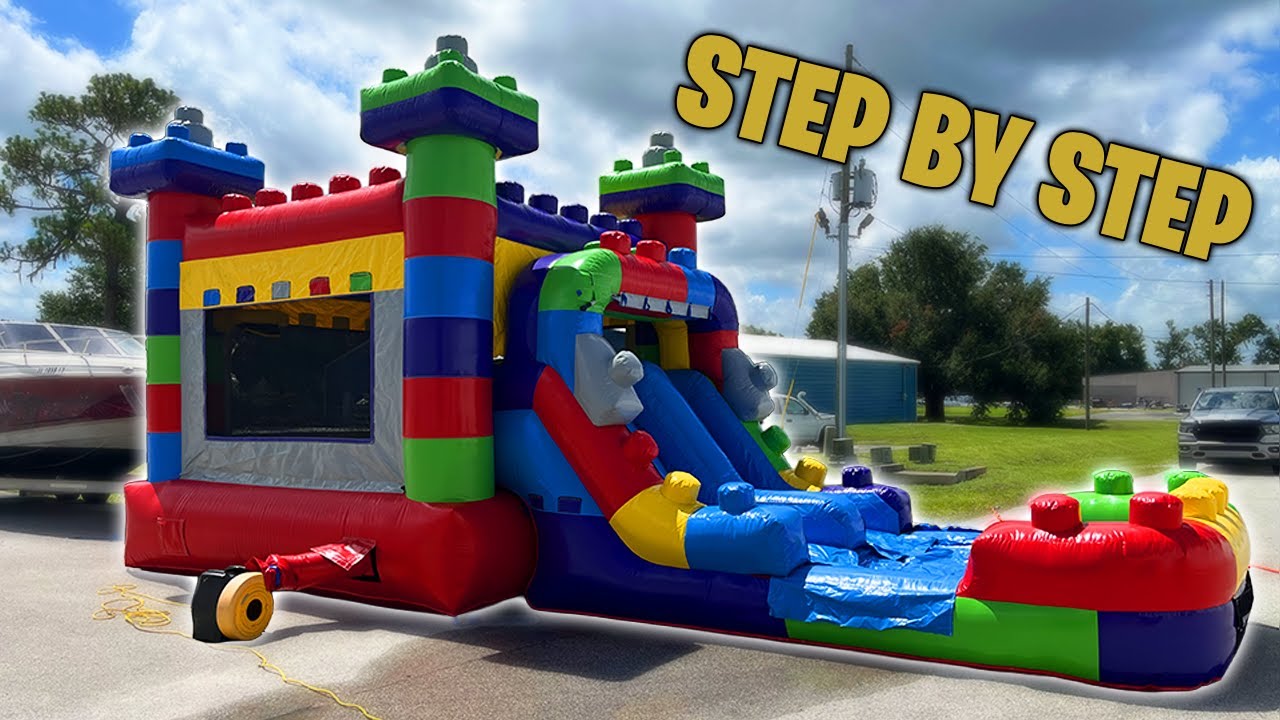 How to Set Up An Inflatable Slide - YouTube