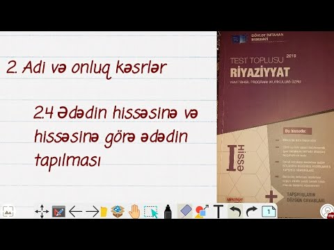 DIM...Ədədin hissəsinə və hissəsinə görə ədədin tapılması