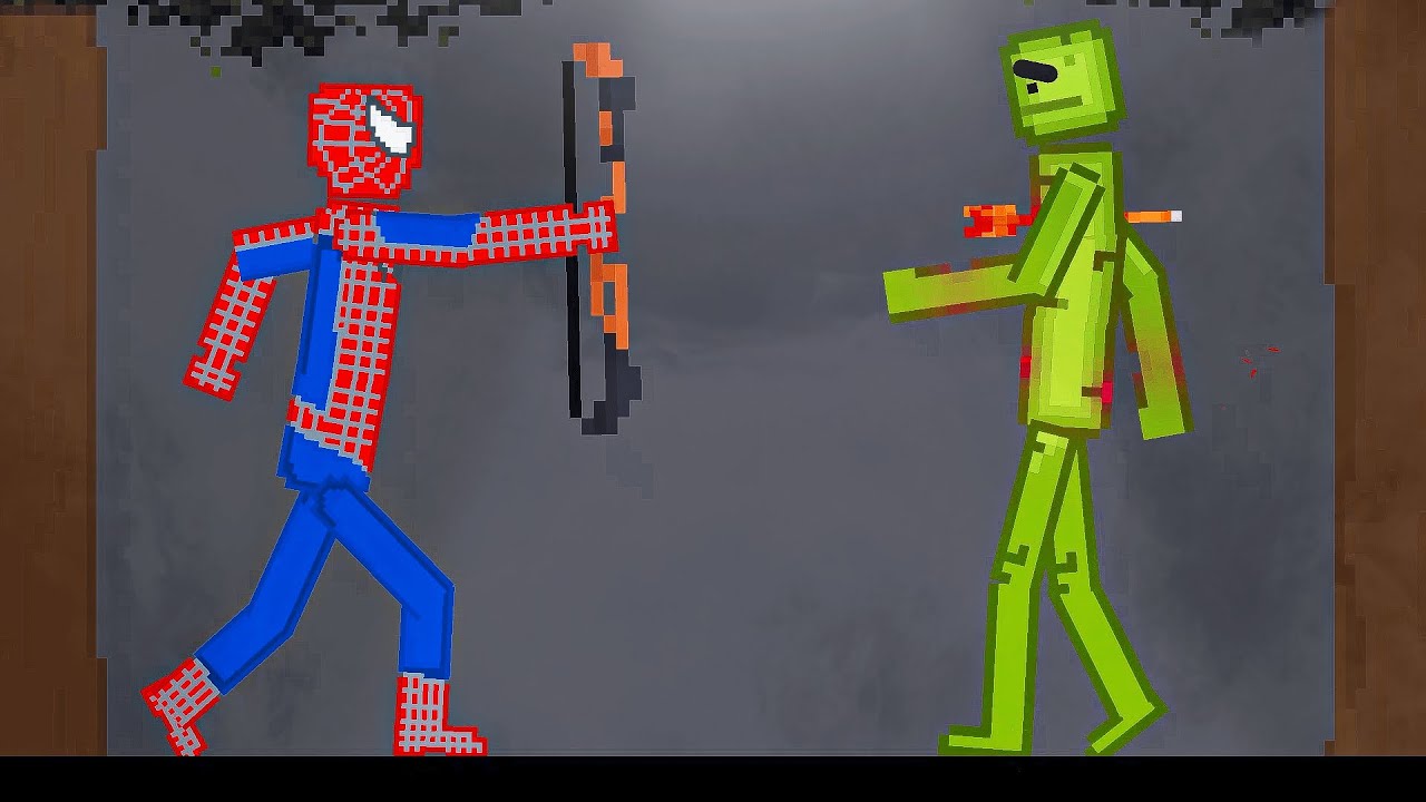 Spider-Man vs Melon Playground With Bow on Acid Sea in People ...