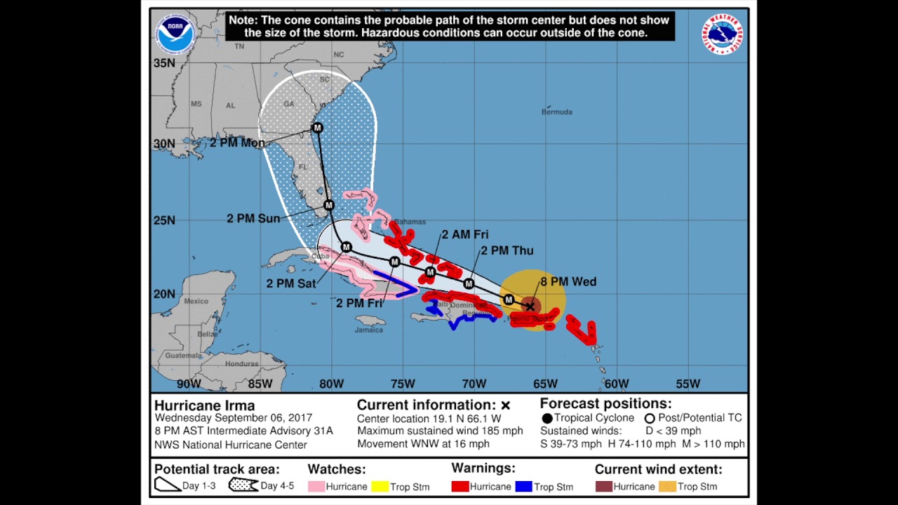 Hurricane Irma keeps the record C5 Intensity - Update #15 (05:00 UTC ...