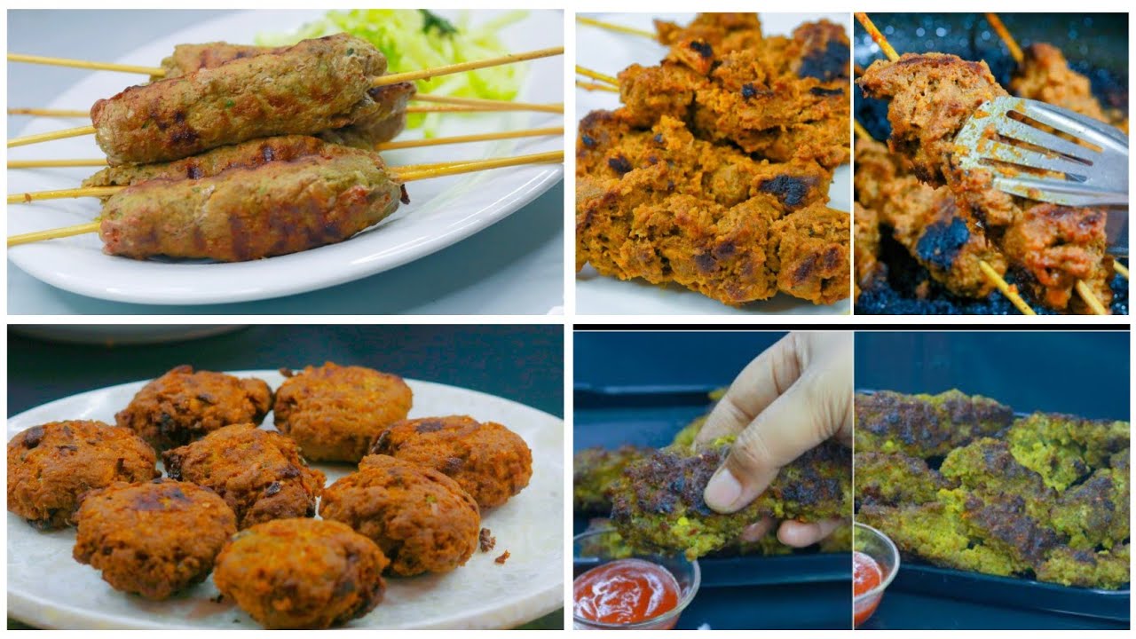 4 Delicious Kabab Recipes Anyone Can Make | Beef Kabab 4 ways Recipes ...