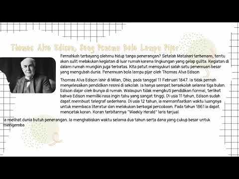 Teks Eksplanasi "Thomas Alva Edison, Sang Penemu Bola Lampu Pijar ...