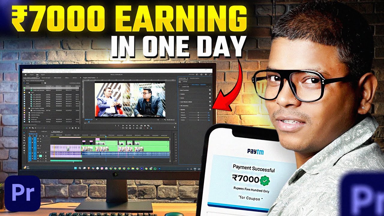 How I Made ₹7000 from One Video Editing Project 💰 | My Editing Process ...