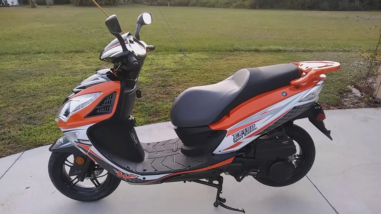 2018 wolf ex 150 cc scooter - YouTube