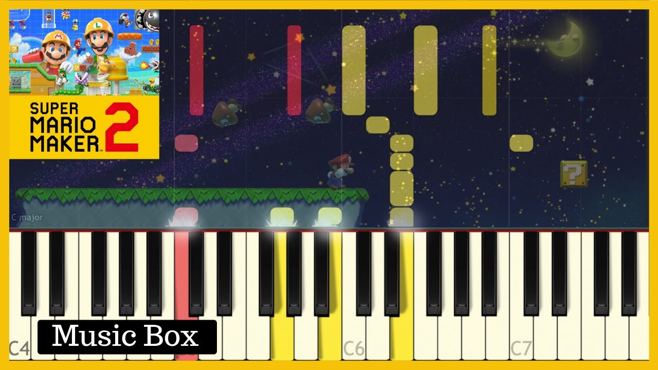 Title Theme (Night) | Super Mario Maker 2 | Music Box (+ Sheet Music ...