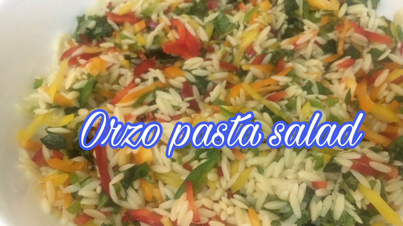 Orzo pasta salad also known as resoni - YouTube