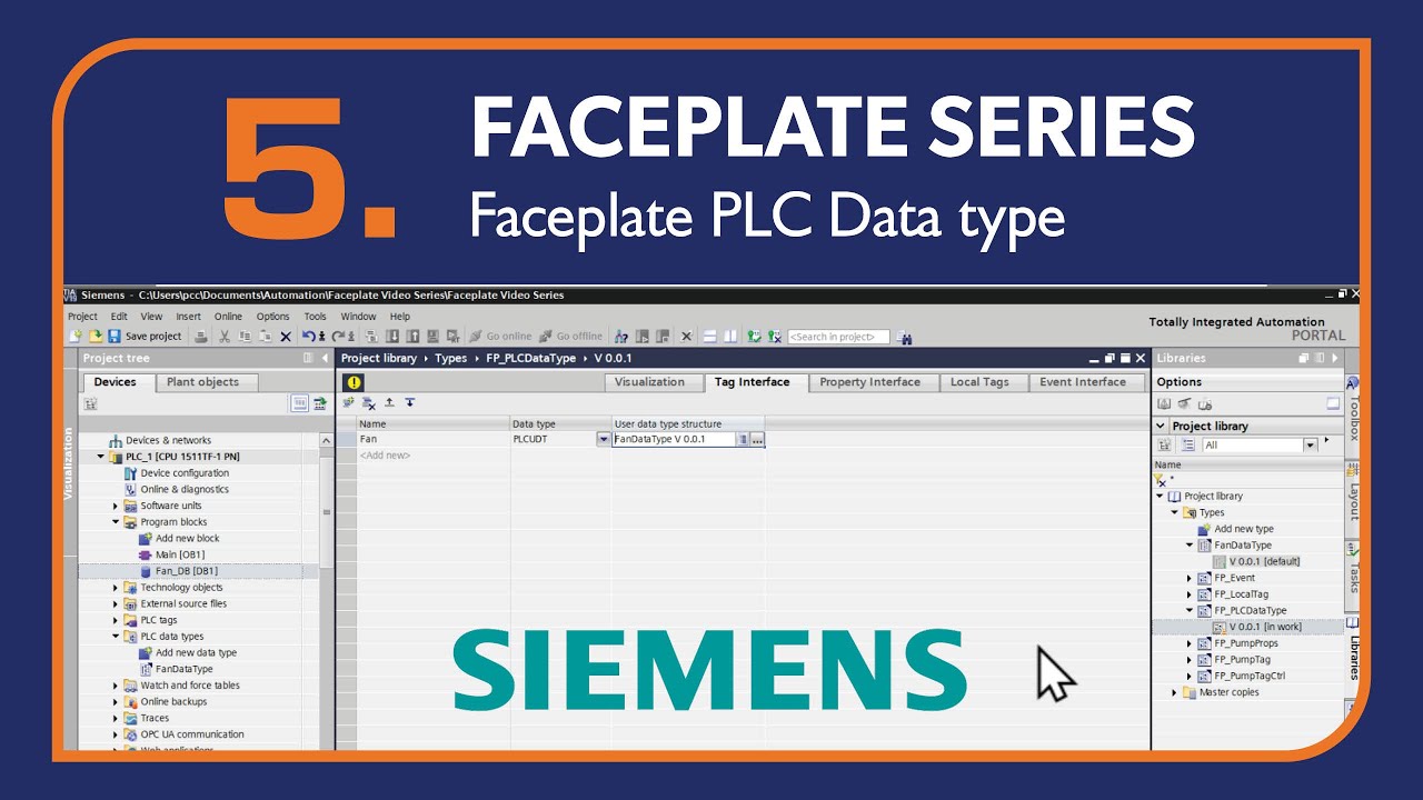 Lesson 5: Faceplate PLC Data type - YouTube