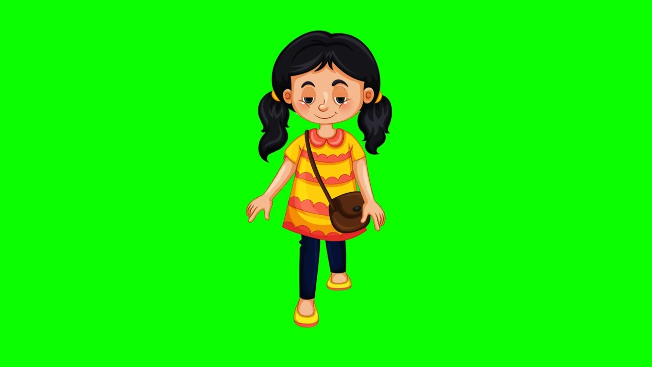 Runing girl Green Screen FHD Video | green screen effect - YouTube