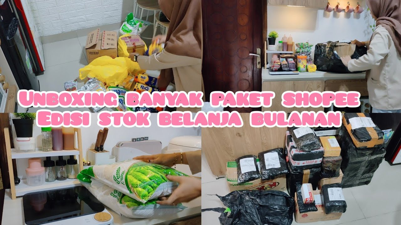 UNBOXING BANYAK BANGET PAKET SHOPEE - YouTube