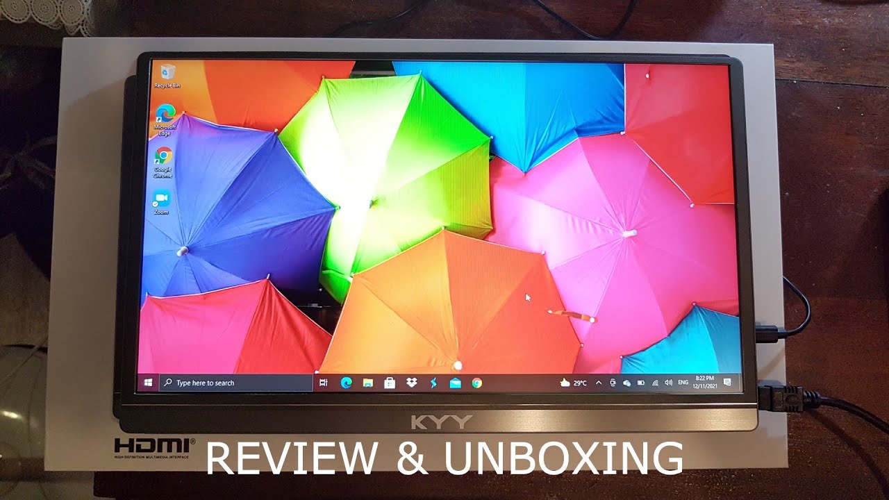 KYY Portable Monitor 15.6'' FHD 1080P USB-C HDMI IPS Display Monitor ...