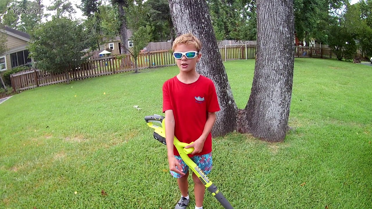 How to use a weed wacker ! - YouTube