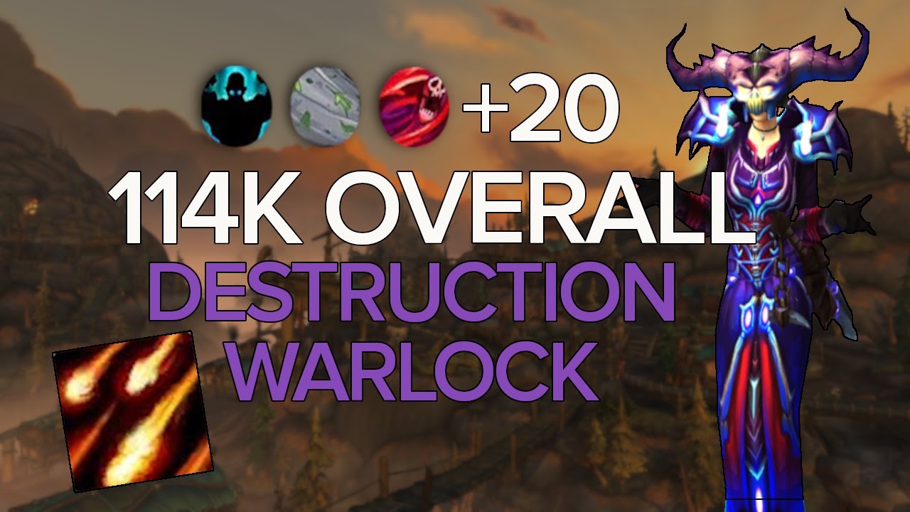 +20 Freehold Destruction Warlock 114K Overall M+ | 10.1 - YouTube