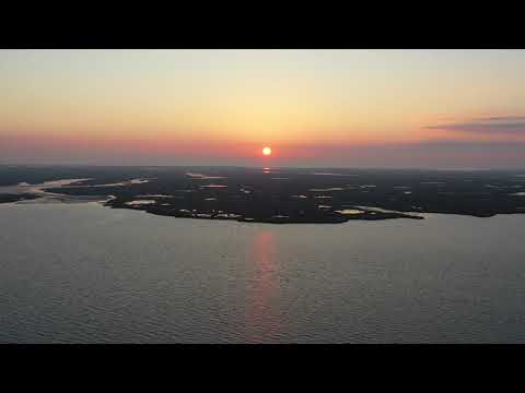 Sunrise Drone Flight over Great Bay Oyster Creek (Galloway) New Jersey ...
