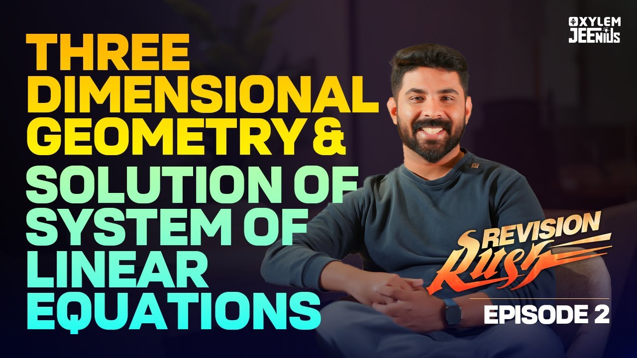 Three Dimensional Geometry & Solution Of System Of Linear Equations ...