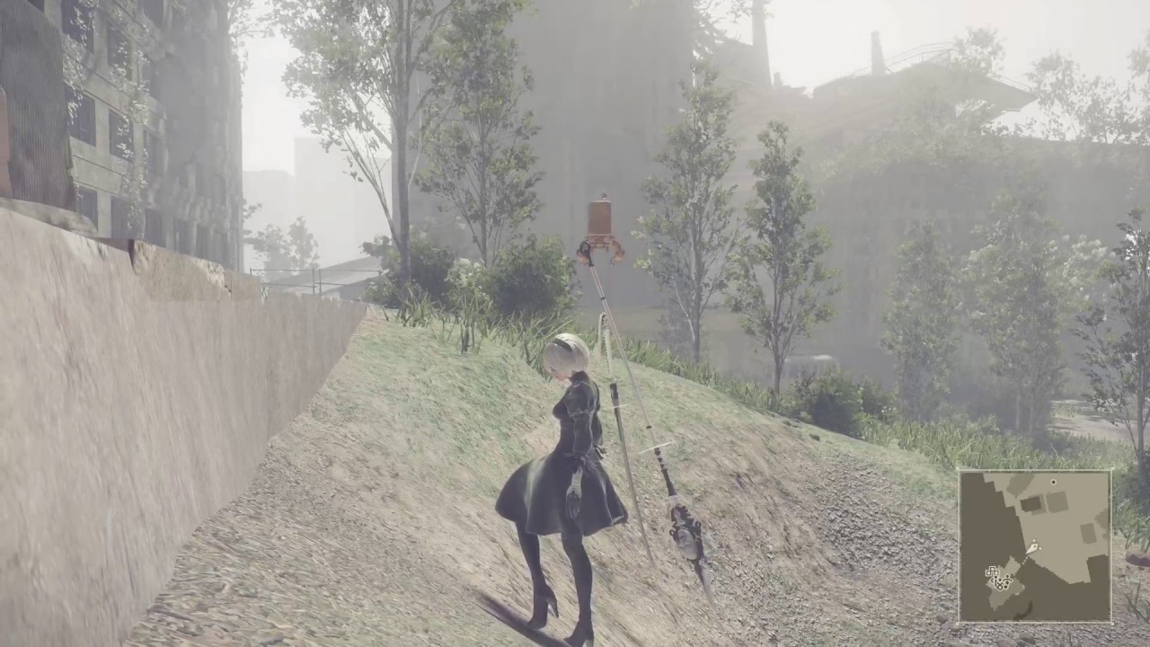 NieR:Automata 2B does not like when you look under her dress - YouTube