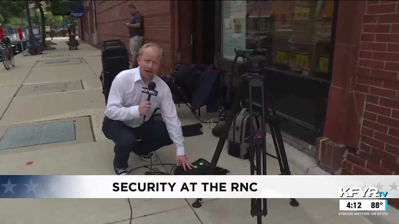 A look at security measures for media at the RNC in Milwaukee - YouTube