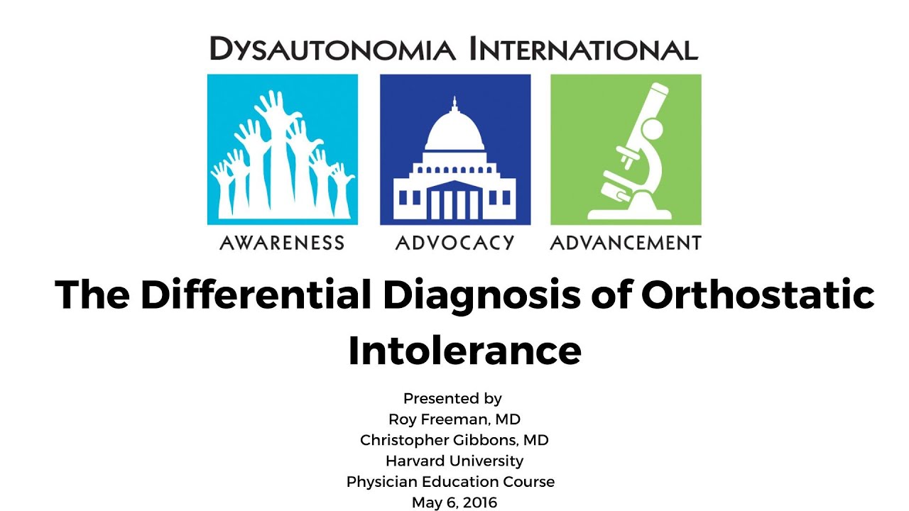 The Differential Diagnosis of Orthostatic Intolerance - YouTube