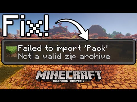 How To Fix Not A Valid Zip Archive Error | Minecraft Bedrock Texture Pack