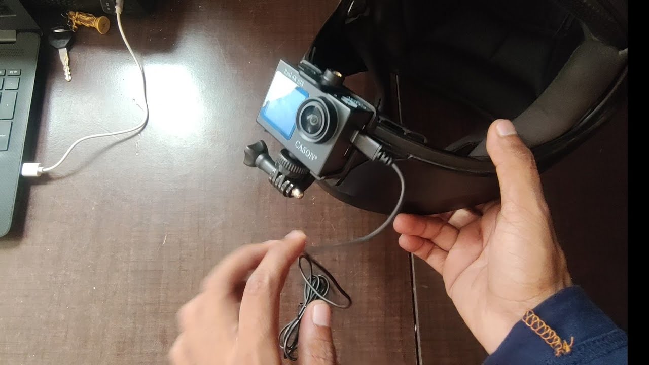 CASON CS6 ACTION CAMERA MIC TESTING AND MOUNTING ON HELMET - YouTube