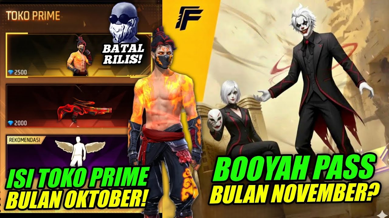 FIX! ISI TOKO PRIME BULAN OKTOBER!! REVIEW BOOYAH PASS BULAN NOVEMBER ...