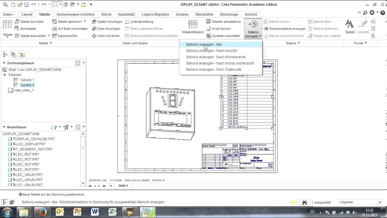 Creo 2 Referenzballons erzeugen - YouTube