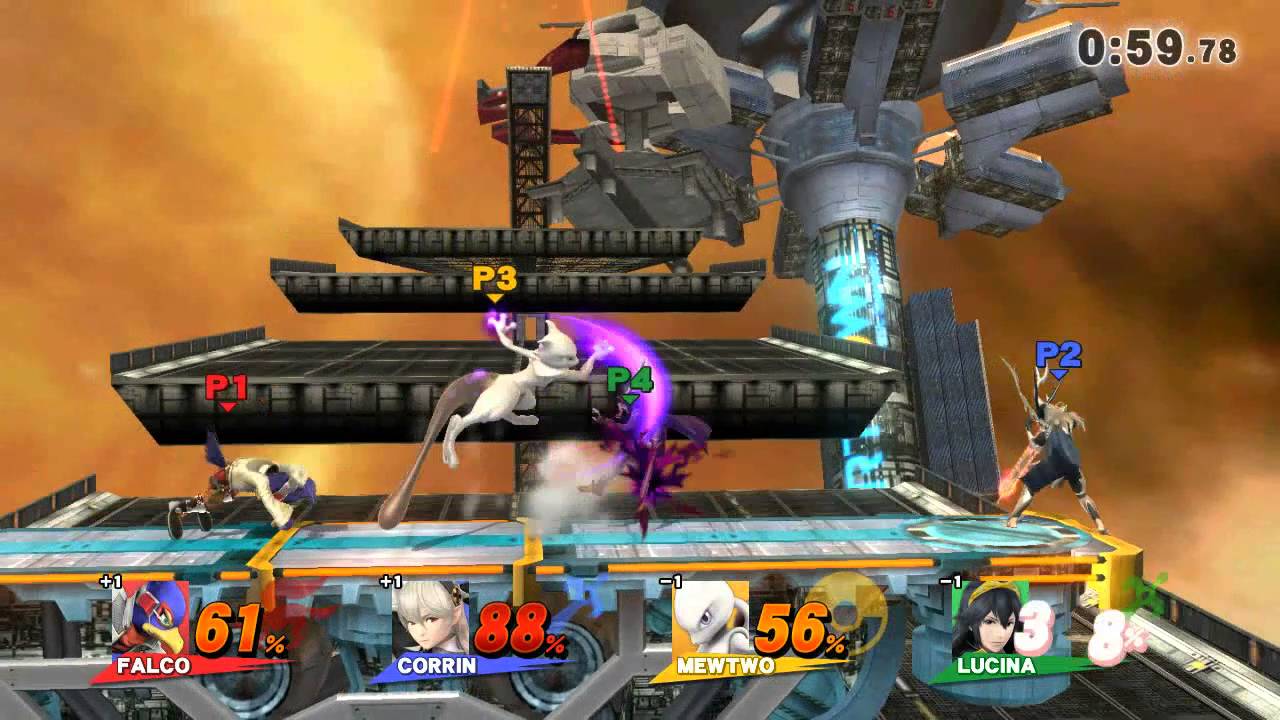 Super Smash Bros Wii U Online Battle Falco vs. Corrin (Female) vs ...