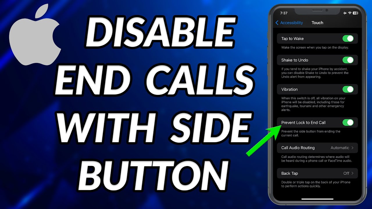 How To Disable End Calls With iPhone Side Button - YouTube