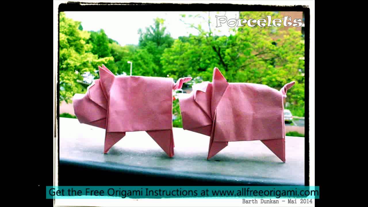 origami pig instructions - YouTube