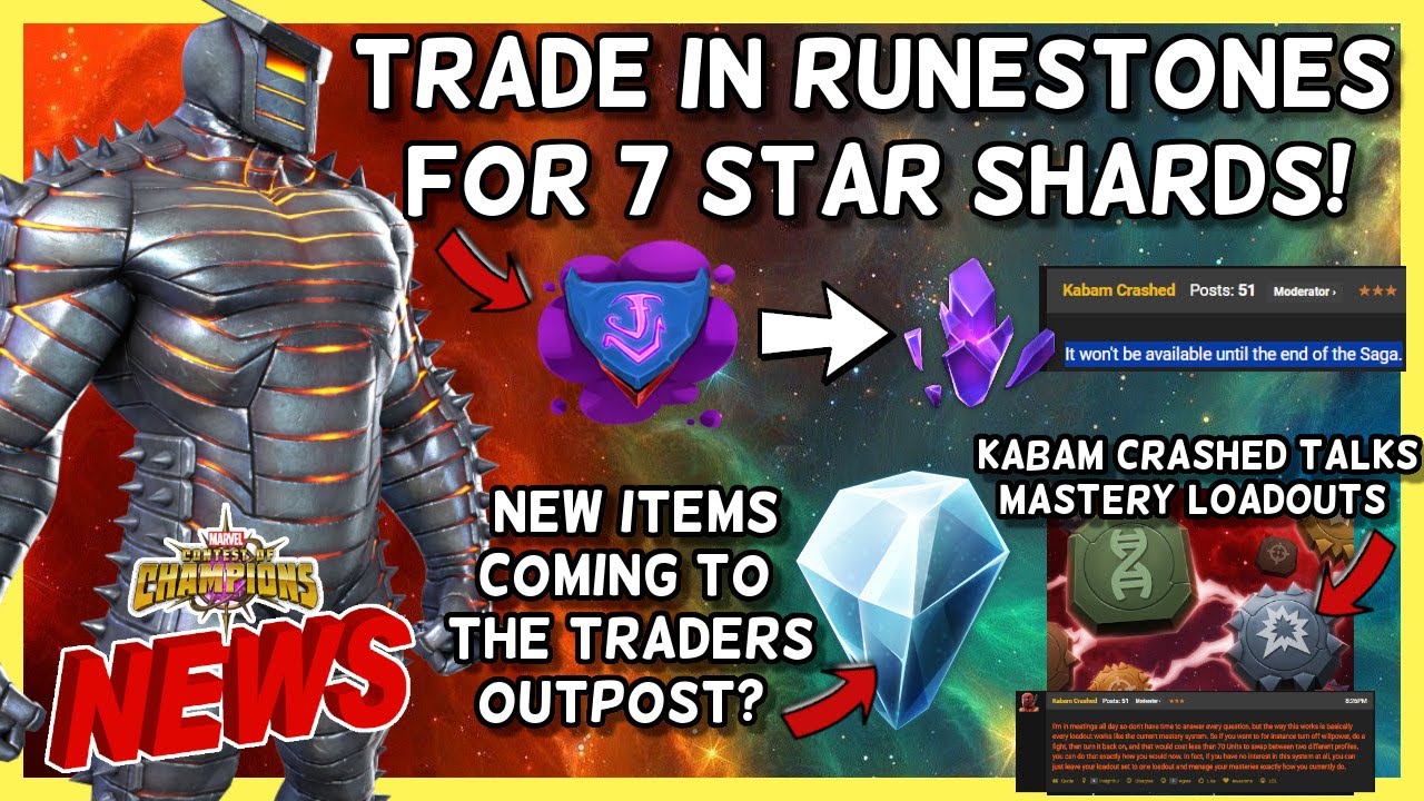 New Trade In For NC Runestones | Kabam Talk Mastery Loadouts | New ...