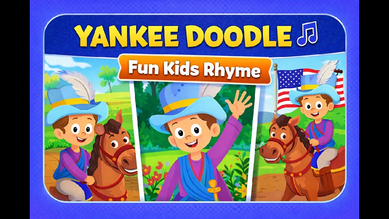 YANKEE DOODLE | Animated English Rhyme for Kids 🎵 | Nursery Rhymes ...