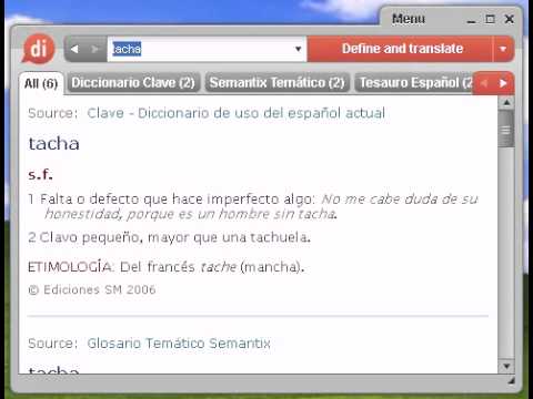 Definición de tacha - YouTube