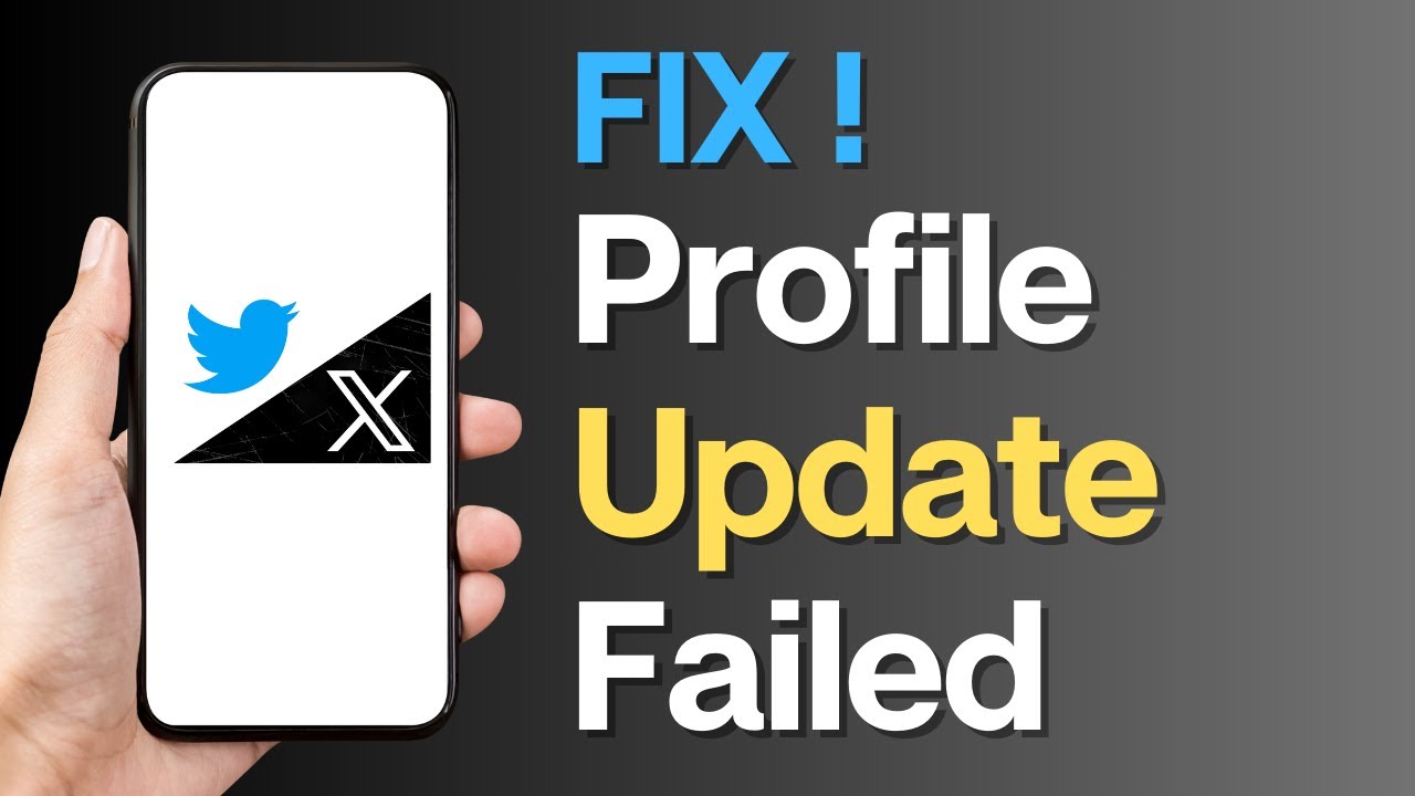 How To FIx Your Twitter Profile Update Failed - YouTube