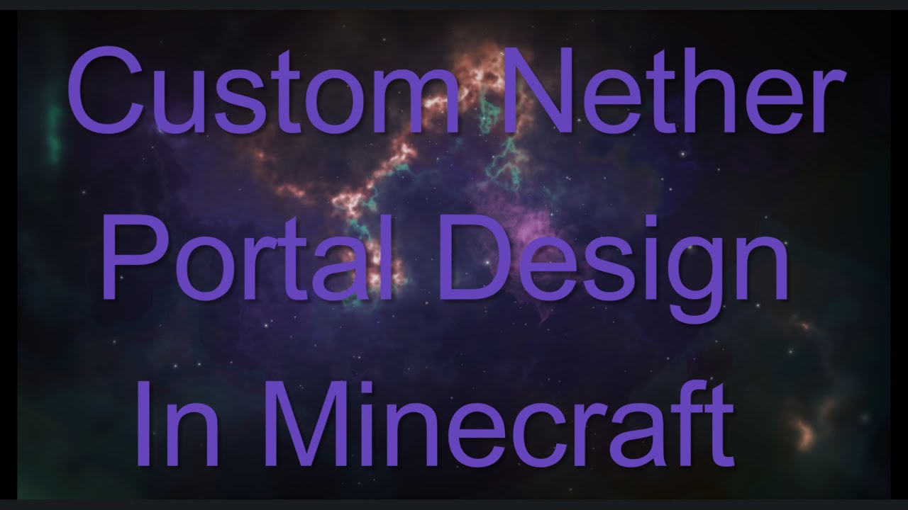 🍄How To Build A Custom Nether Portal In Minecraft👾 - YouTube