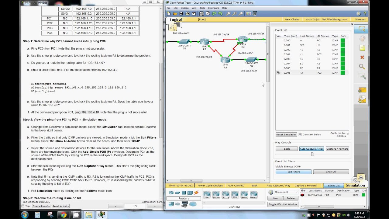 Applying Routing Table Principles - YouTube