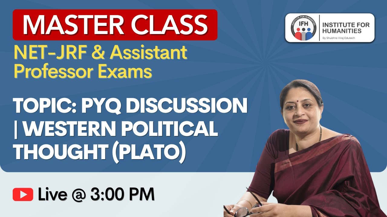 Live | PYQ Discussion | Western Political Thought (Plato) | NET-JRF ...
