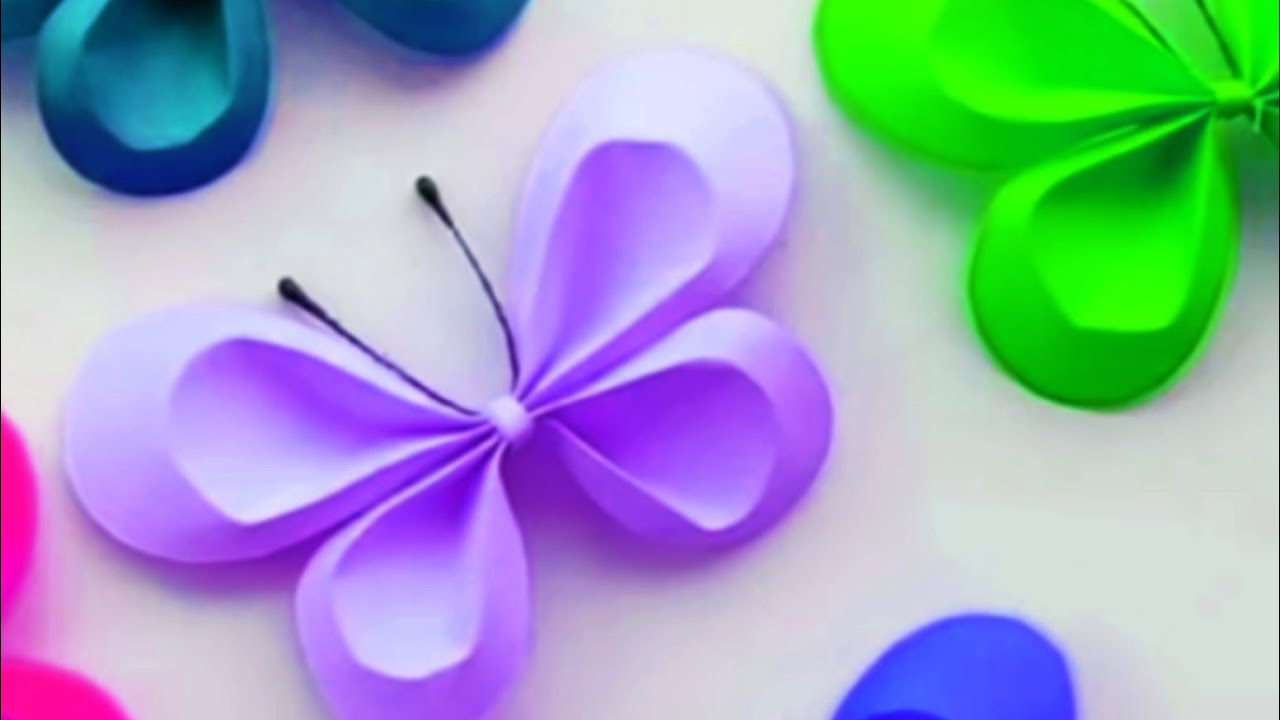 কাগজের তৈরি প্রজাপতি/kagojer projapoti/projapoti banano/প্রজাপতি বানানো ...