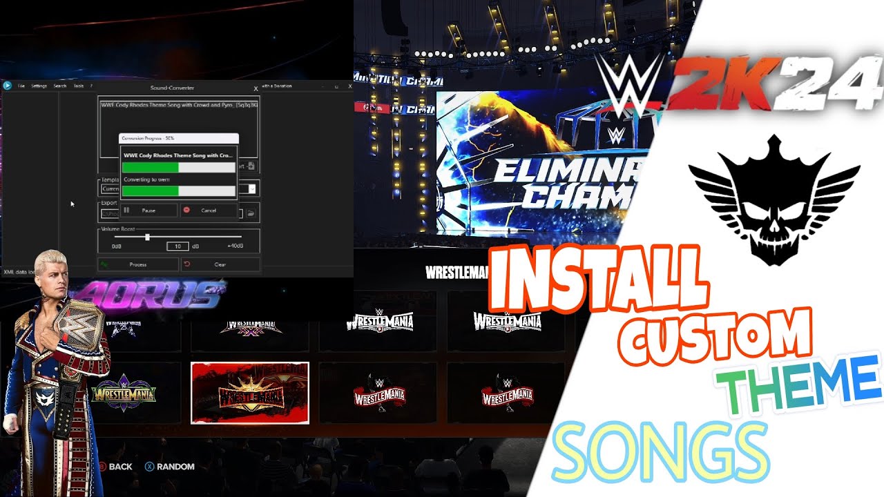 HOW TO INSTALL CUSTOM THEME SONGS IN WWE2K24 - WWE2K24 CUSTOM THEME ...