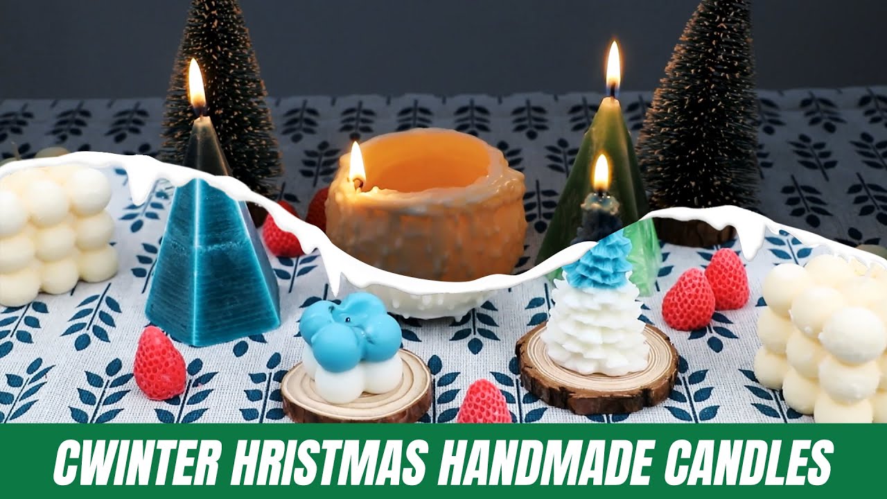 Making Winter Candles - Christmas handmade candle making - Candle ...