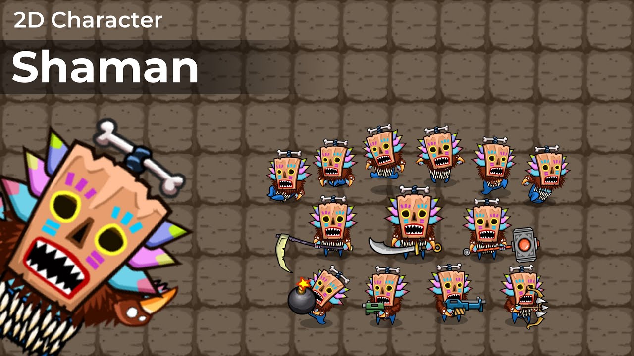 2D Character - Shaman (Sprite Package Demo) - YouTube