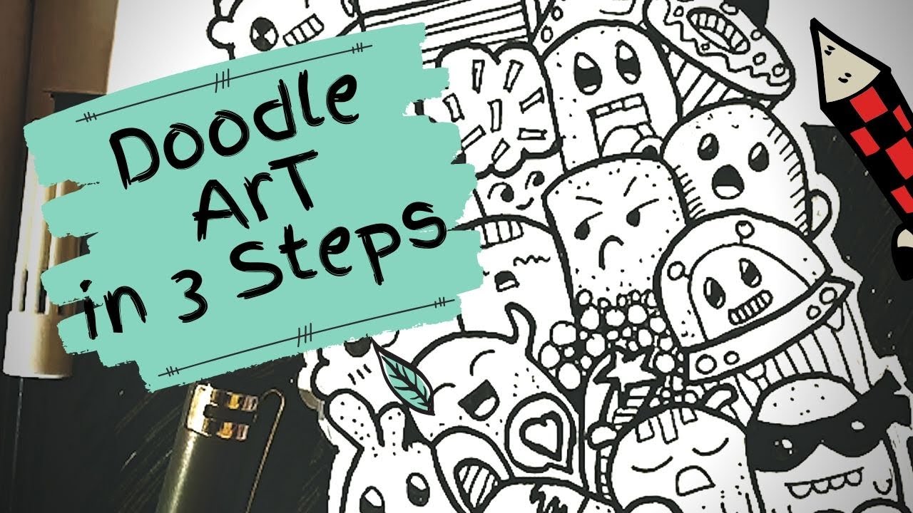 Doodle Art in 3 Easy Steps - YouTube